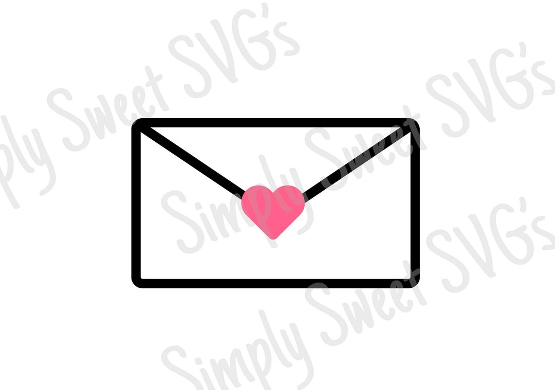 Love Mail SVG, Envelope With Heart SVG, Love SVG, Cricut Silhouette Cut ...
