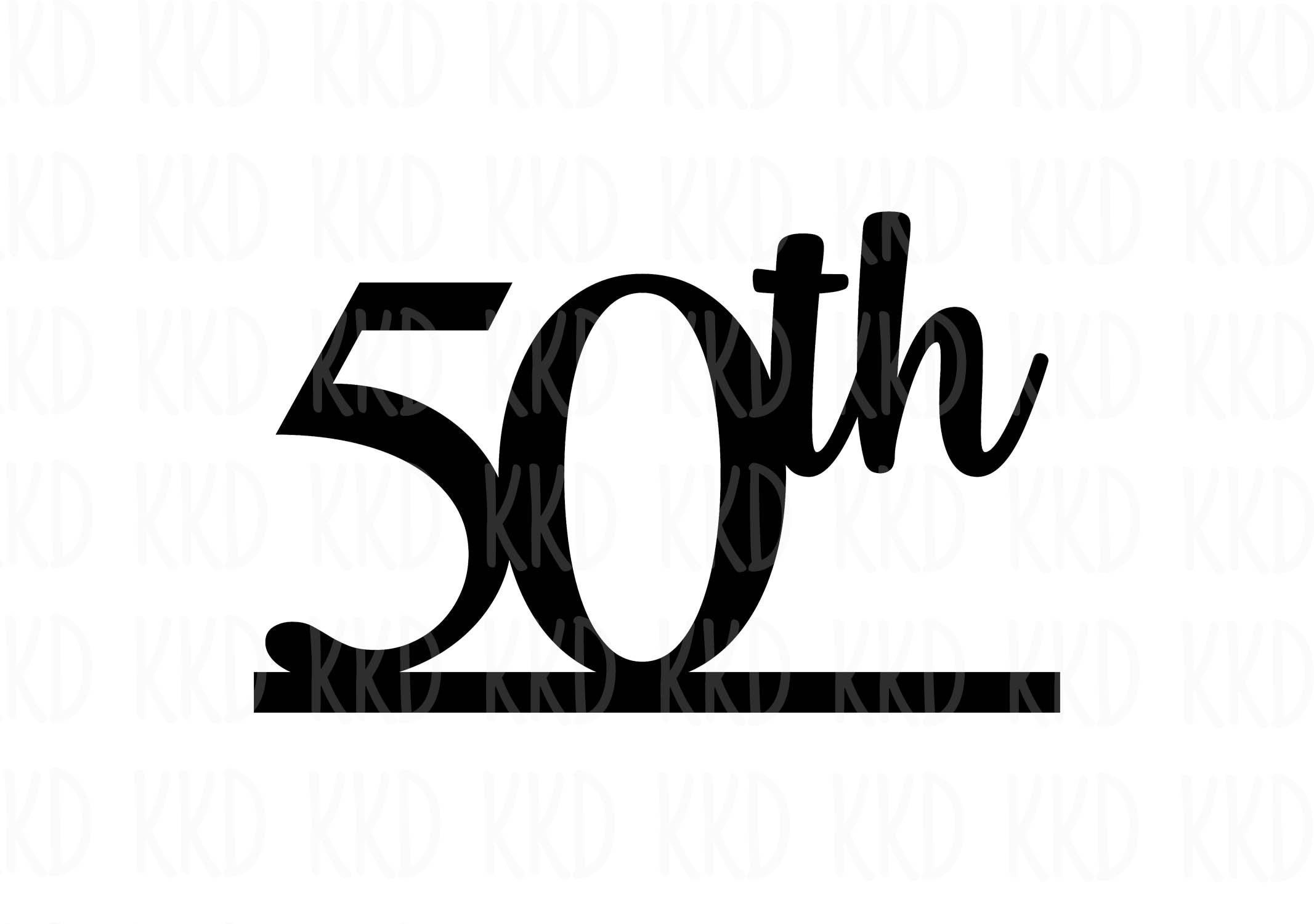 50 SVG 50th Birthday Sign SVG 50 Sign SVG 50 Cake Topper - Etsy