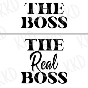 The Boss and the Real Boss SVG, Husband and Wife SVG, Couple SVG ...