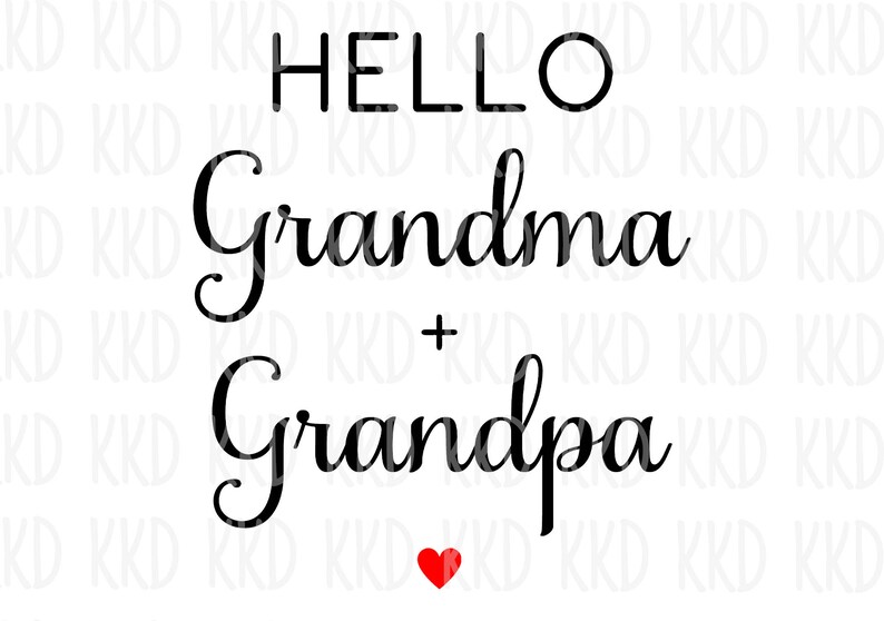 Hello Grandma and Grandpa SVG Grandma Grandpa Quote - Etsy