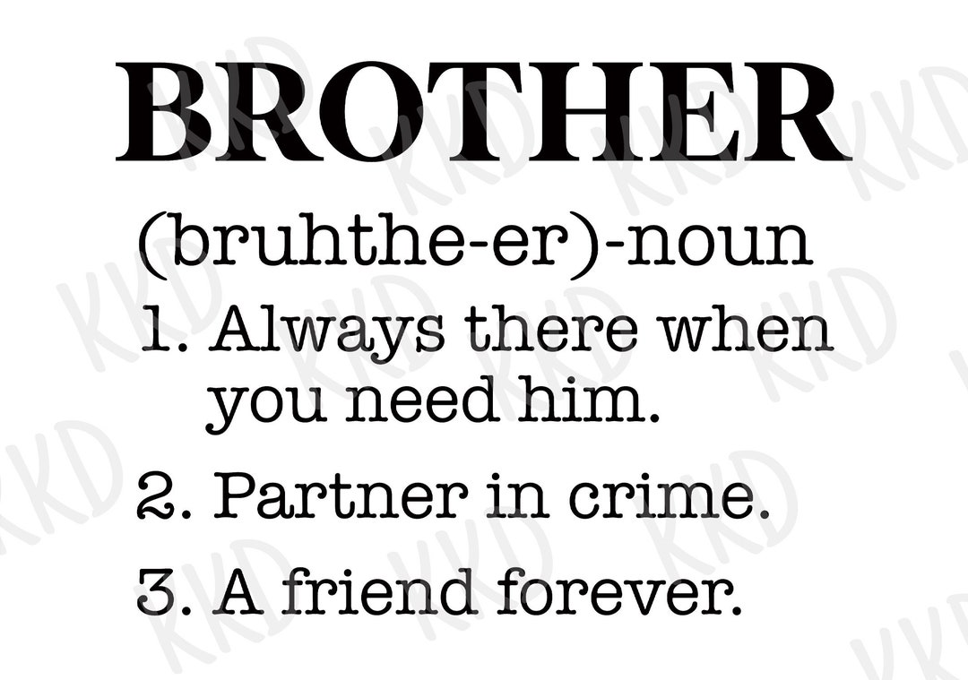 Brother Definition SVG / Cut File / Cricut / Commercial Use ...