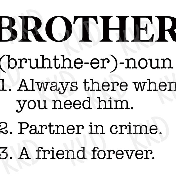Brother Definition - Etsy
