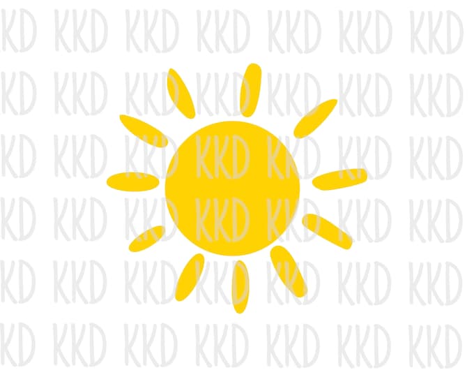 Sun Svg Cut File Instant Download Digital Design for Cricut, Sunshine ...