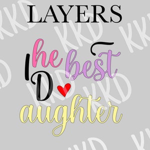 The Best Daughter SVG, Daughter Quote, Daughter Sign, Cricut Cameo ...