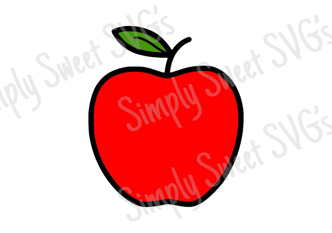 Apple Svg, Apple Clipart, Teacher Svg, School Svg, Silhouette Cut Files ...