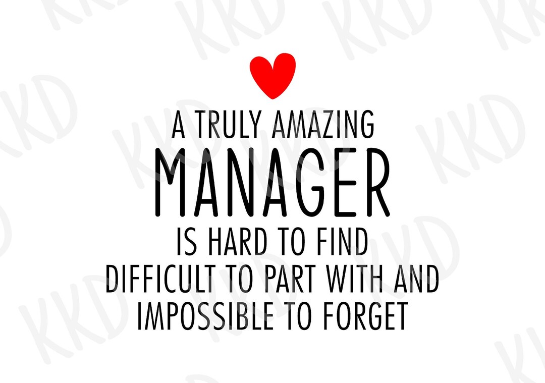 Amazing Manager SVG, Boss Appreciation Quote Clipart, Retirement Cricut ...