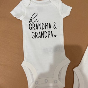 Hi Grandma and Grandpa SVG, Pregnancy Announcement SVG, Digital Files ...