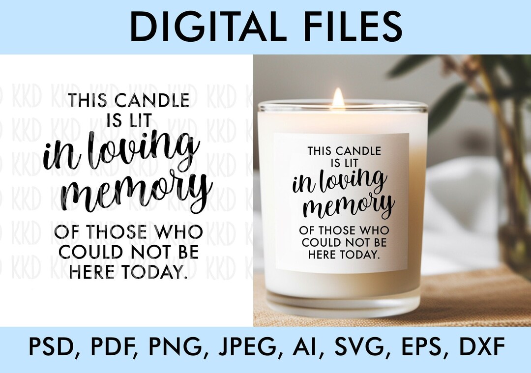 In Loving Memory SVG, in Memory of Quote, This Candle is Lit SVG ...