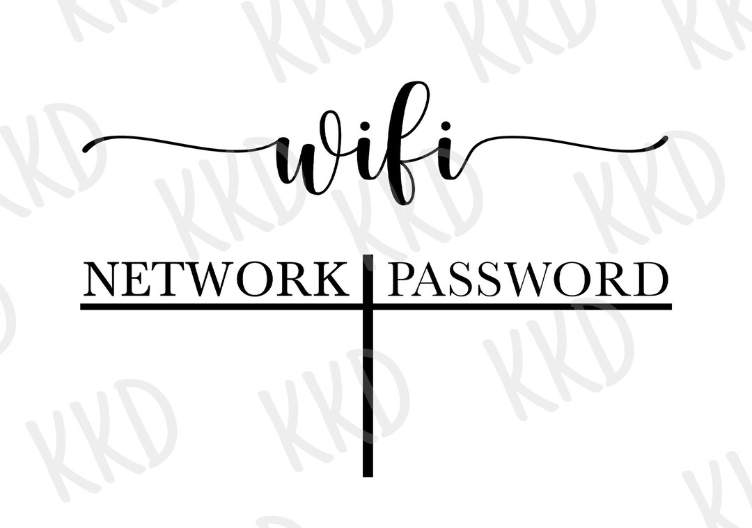 Wifi Password SVG, Wifi Svg, Welcome Svg, Dxf, Png, Wifi Password Sign ...