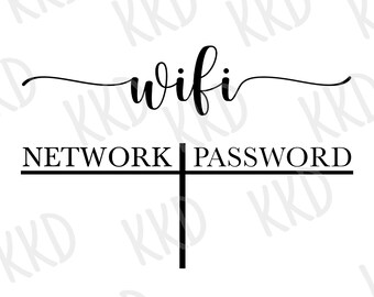 Wifi Password SVG, Wifi Svg, Welcome Svg, Dxf, Png, Wifi Password Sign ...
