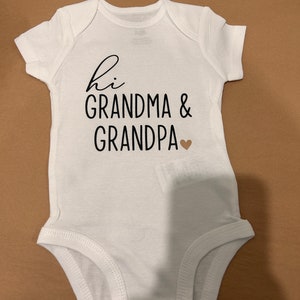 Hi Grandma and Grandpa SVG: Pregnancy Announcement (digital Download ...