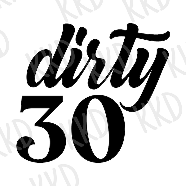 Thirty Svg - Etsy