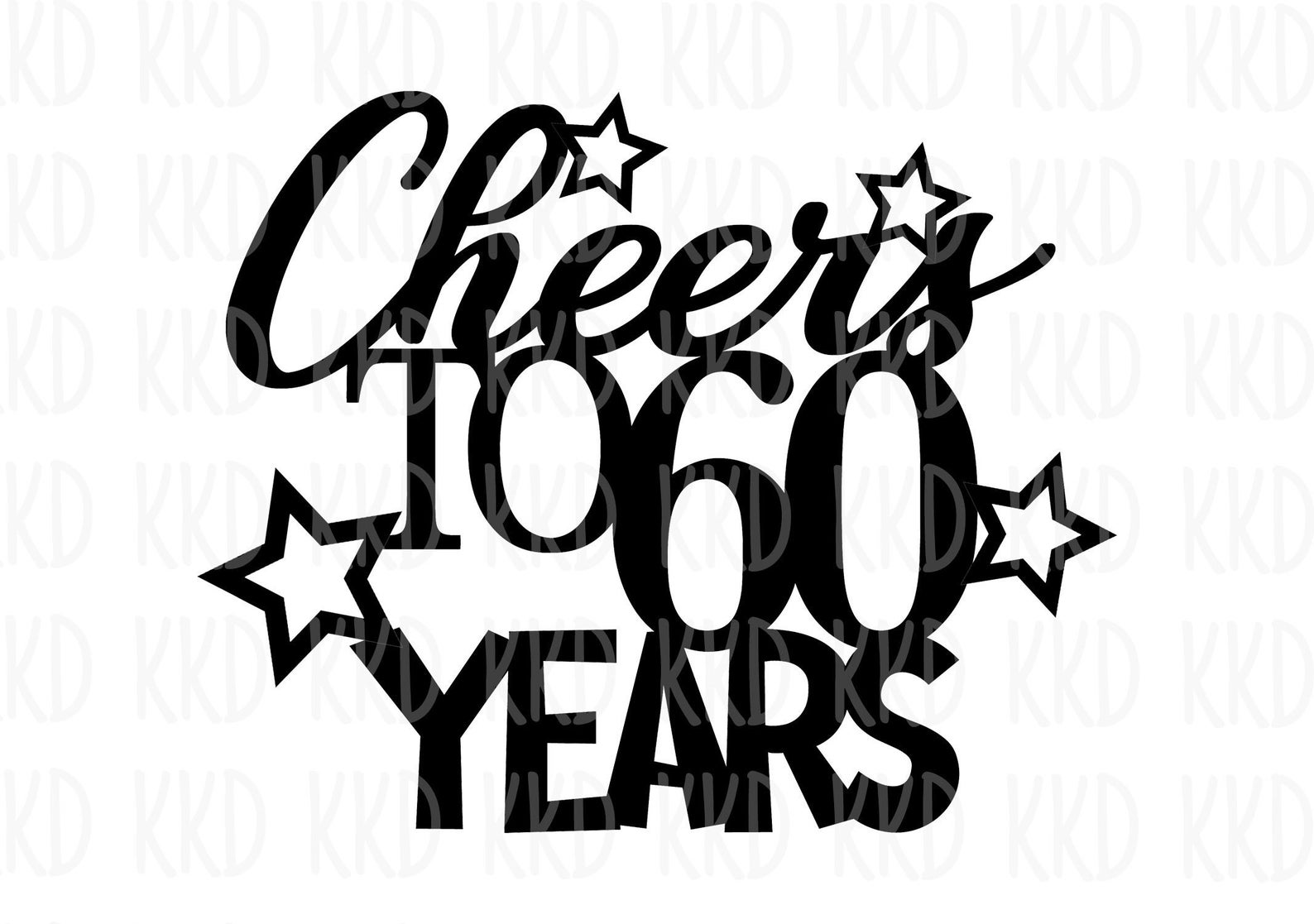 Cheers to 60 Years SVG 60th Birthday SVG 60 Sign Sixtieth | Etsy