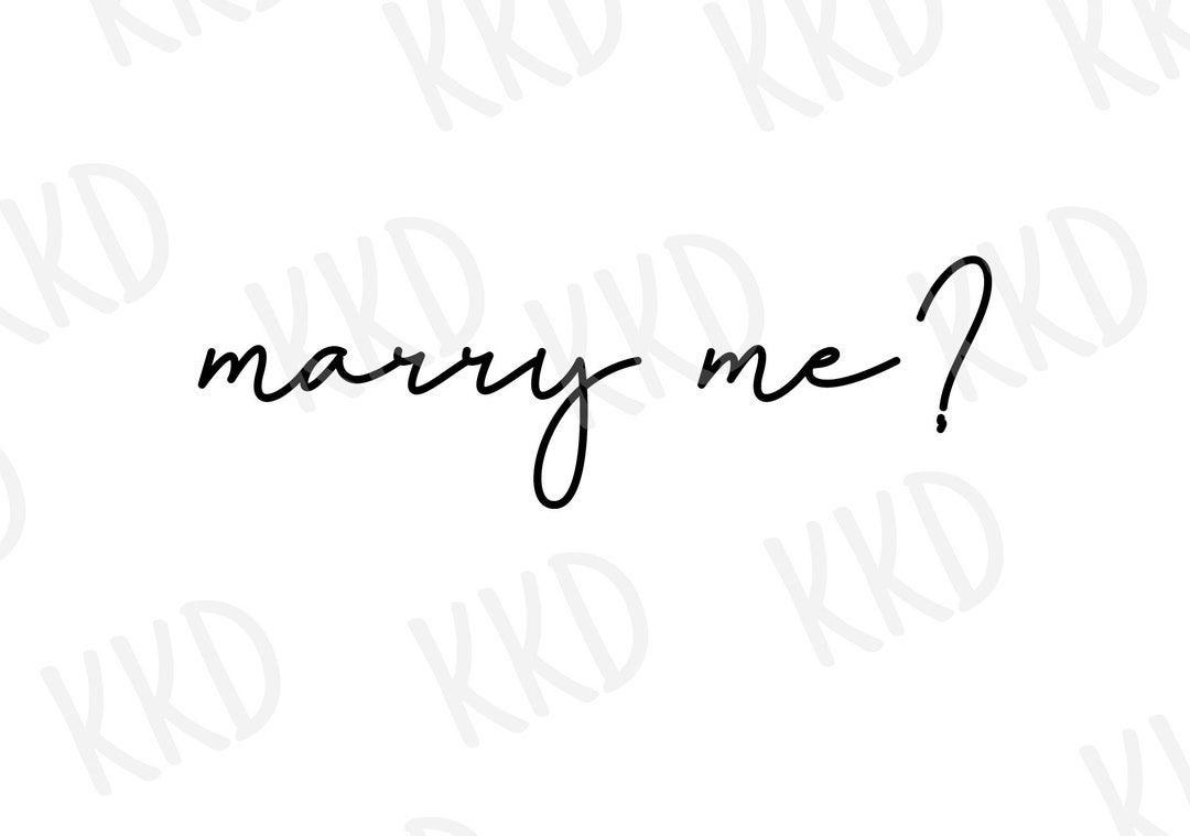 Marry Me? SVG, Wedding Proposal SVG, Cricut Cameo Silhouette Brother ...