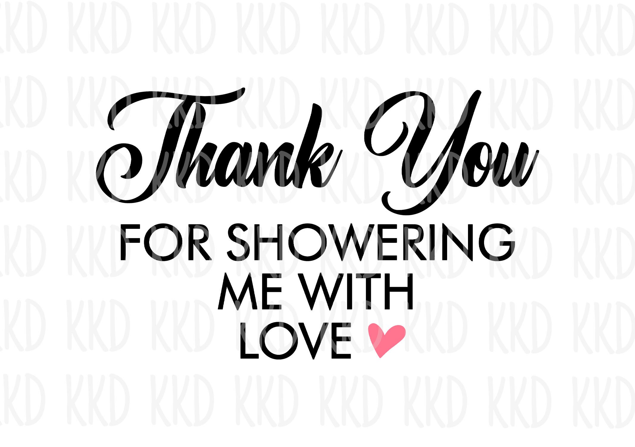 Thank You for Showering Me With Love SVG Bridal Shower SVG - Etsy