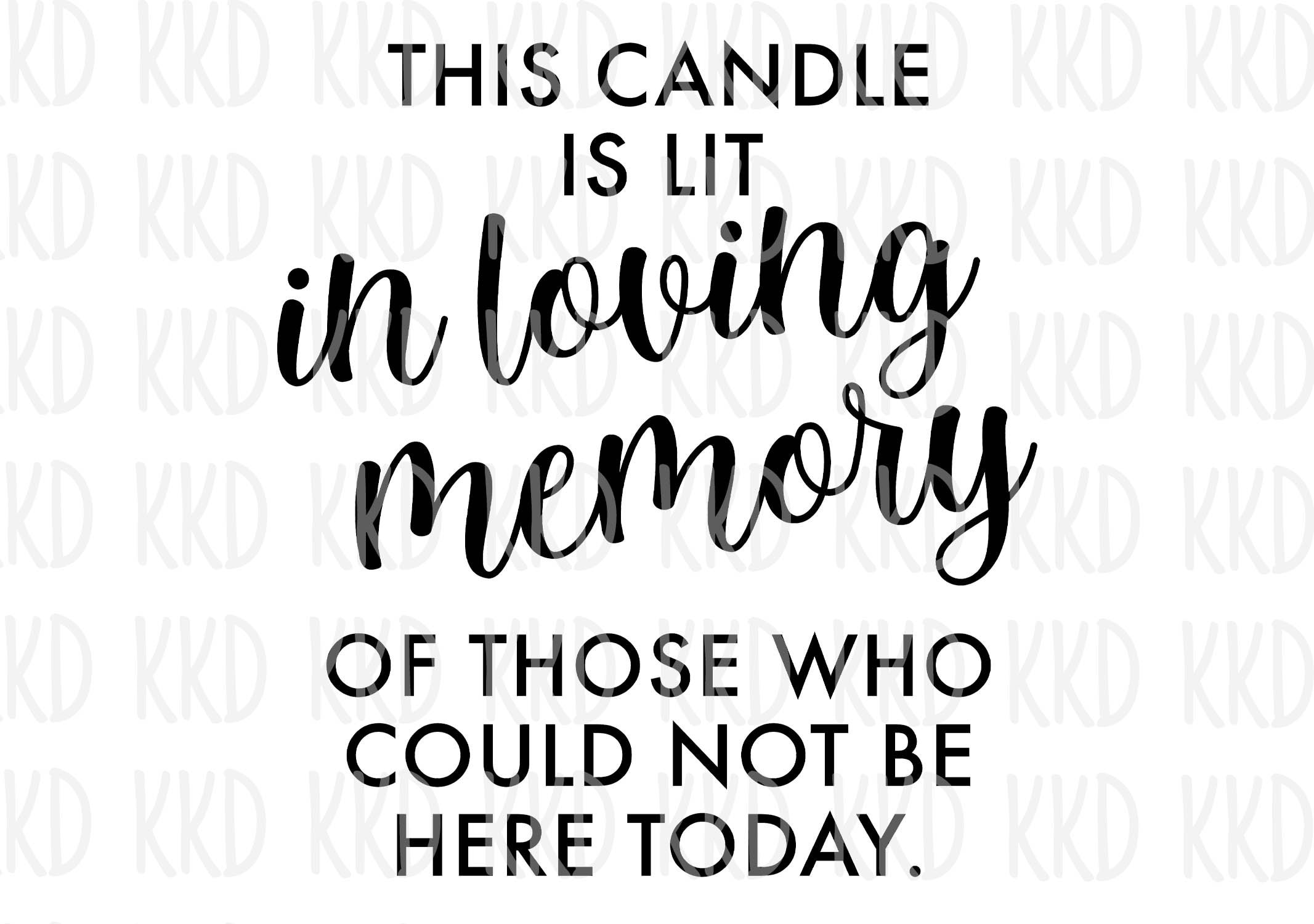 In Loving Memory SVG in Memory of Quote This Candle is Lit - Etsy Australia