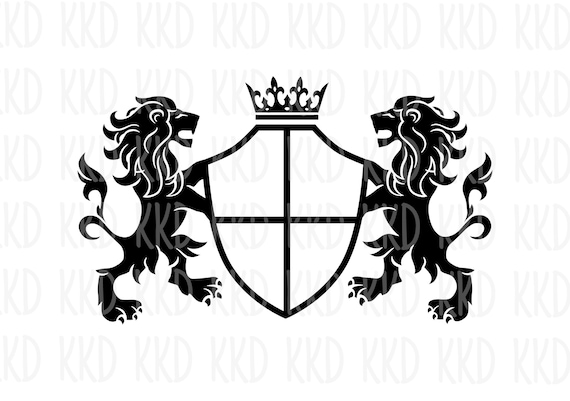 Heraldic Lion Crest Vector