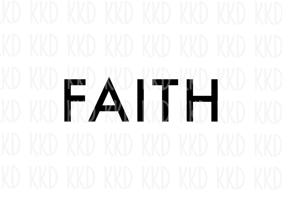 Faith SVG Script Word Design Cricut Silhouette Cut File Digital ...