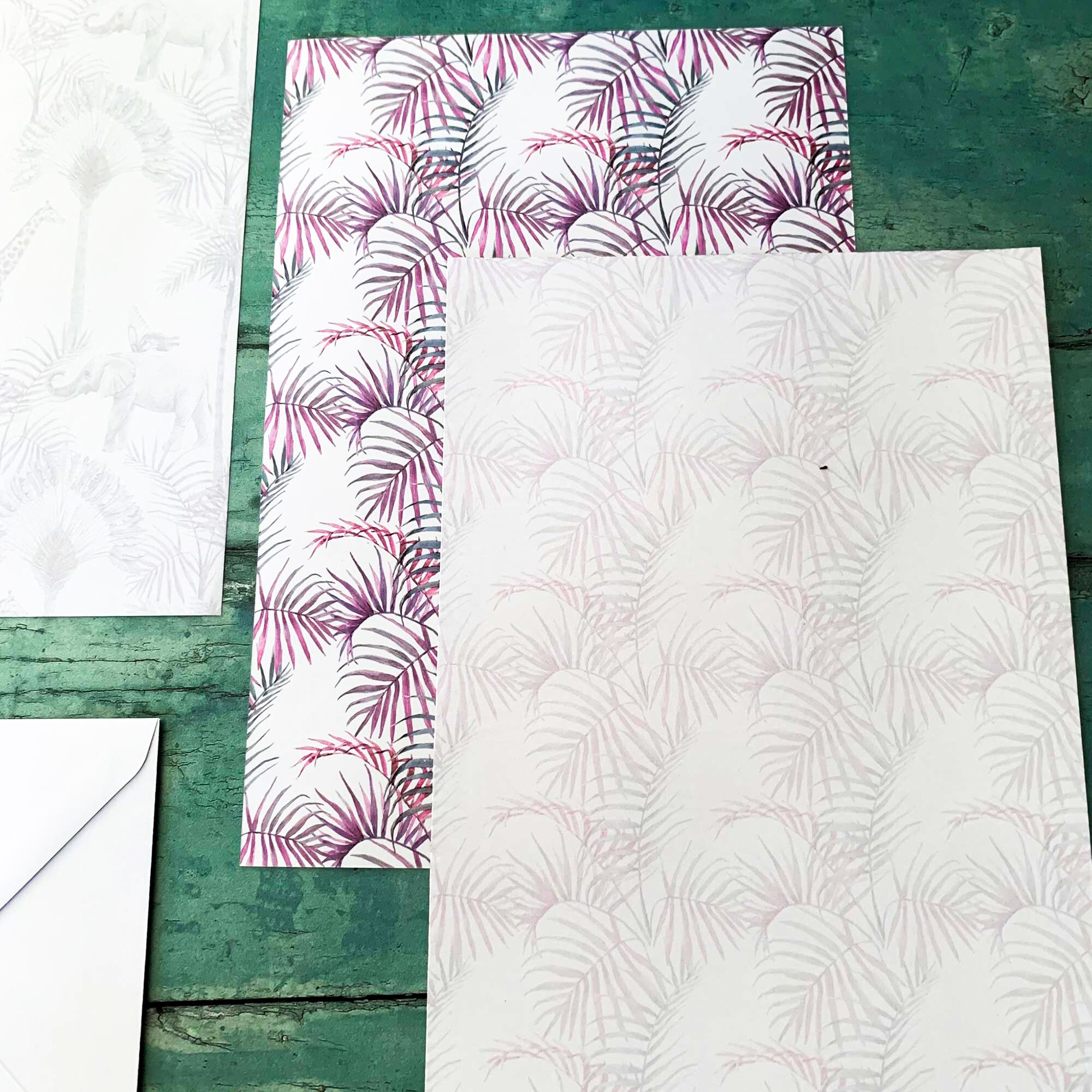 Set de Escritura de Cartas en Caja / Diseño Into The Jungle / 30 hojas ...