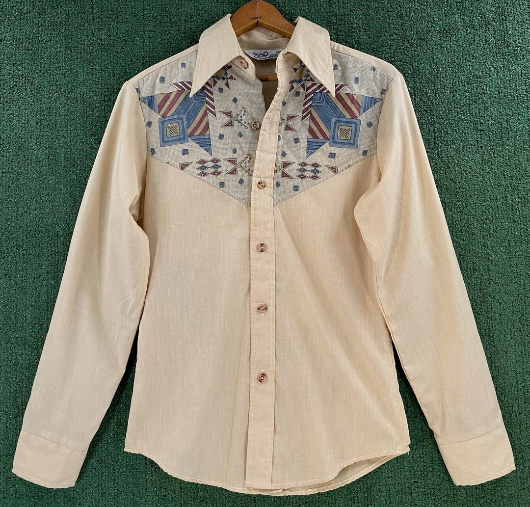 Vintage 80’s Quilted Patchwork Western Button up Shirt Women’s Size ...