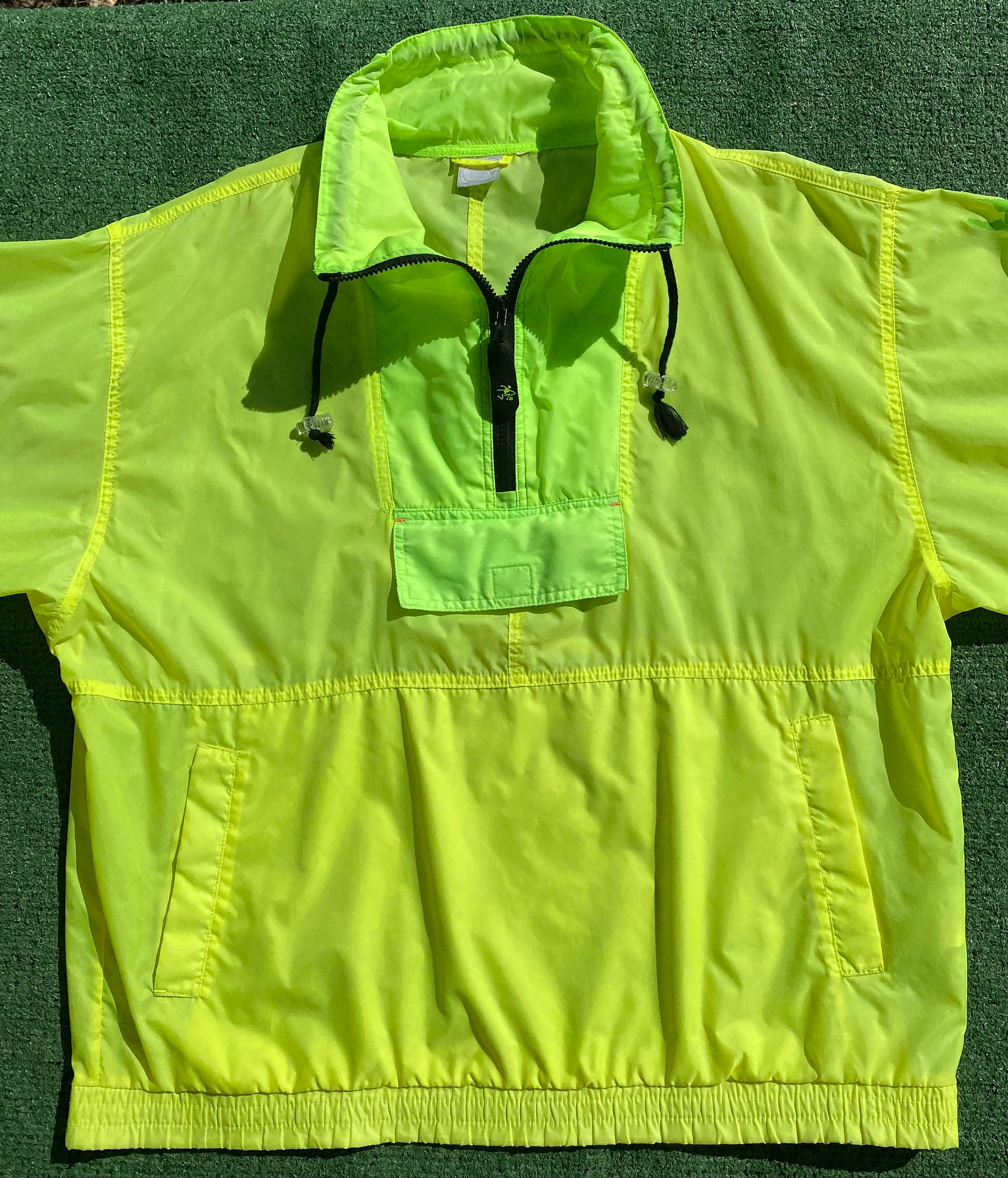 Vintage 80s Ocean Pacific Surf Surfer Neon Windbreaker Jacket Mens XL ...