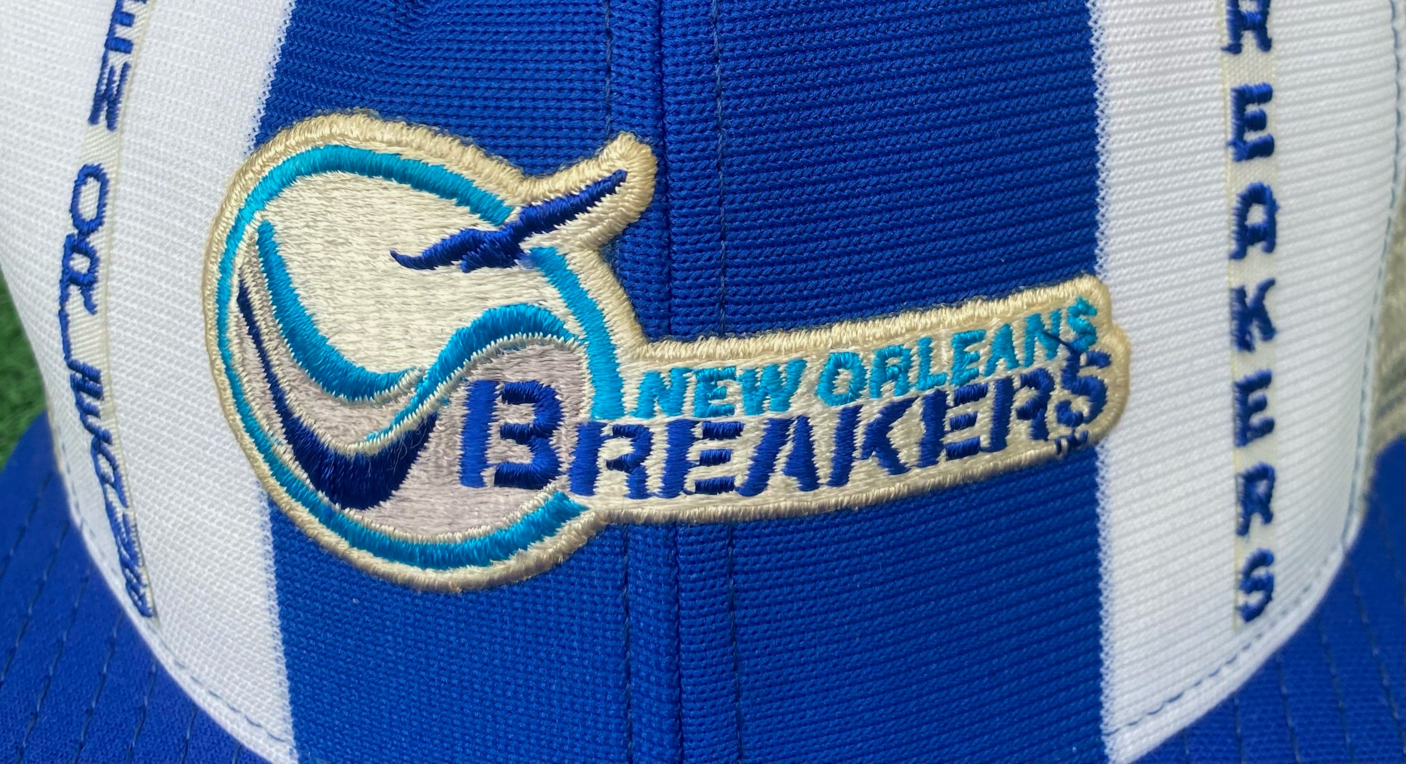 Vintage 80s New Orleans Breakers USFL Embroidered Snapback Hat Sz Large ...