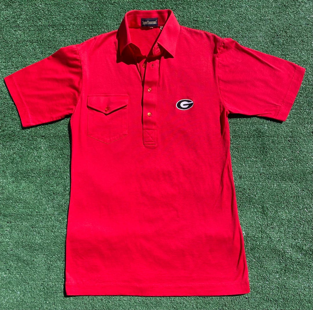 Vintage 70’s University of Georgia Bulldogs UGA Pocket Polo Shirt Men’s ...