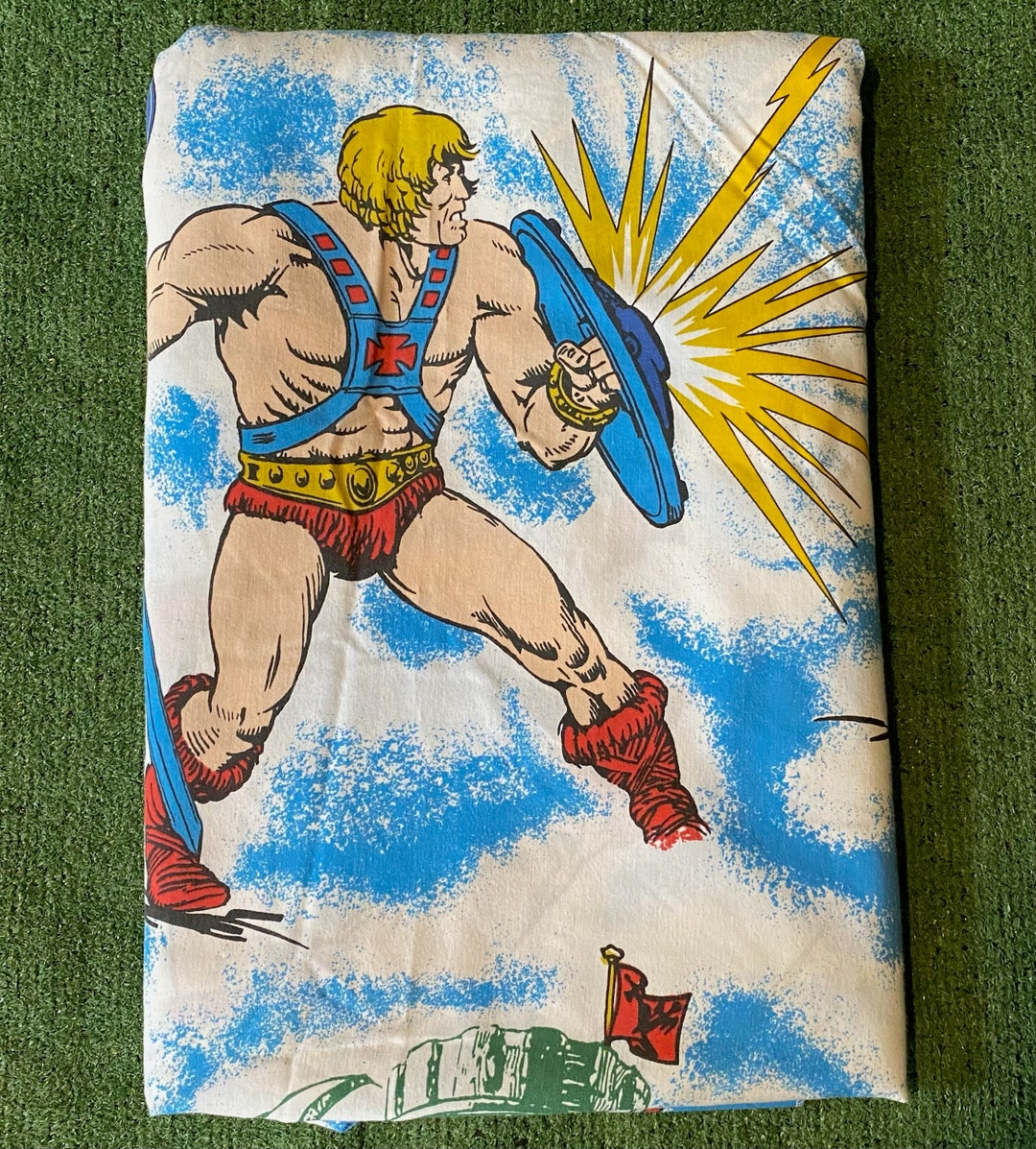 Vintage 1983 He-man Masters of Universe Fabric 67x97 - Etsy
