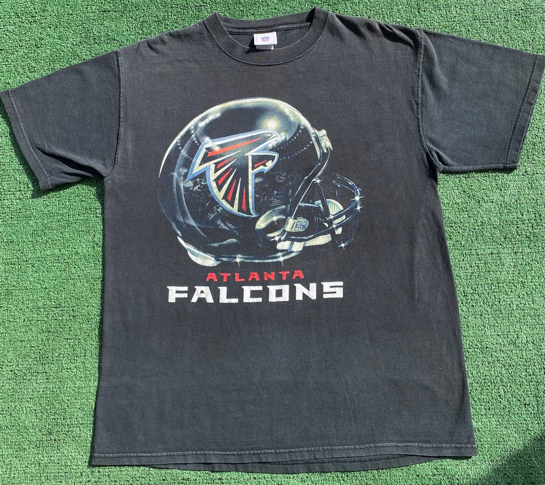 Vintage 90s NFL Atlanta Falcons Large Helmet Logo T-shirt Men's Size ...