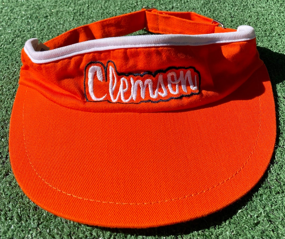 Vintage 70’s Clemson University Tigers Adjustable Embroidered Visor USA ...