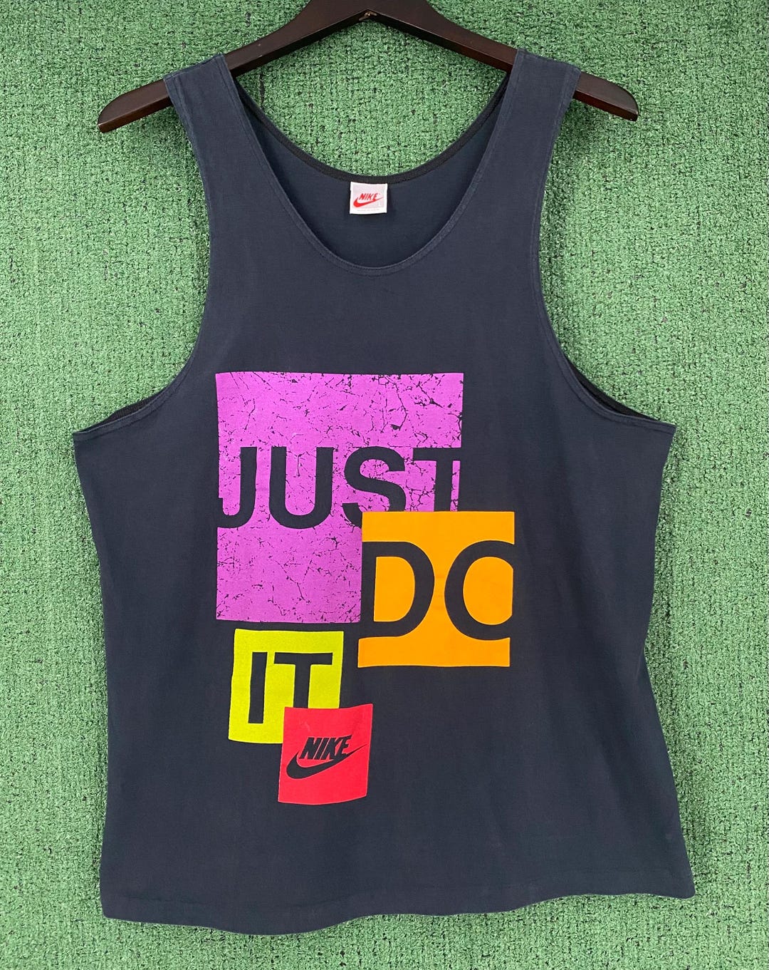 VTG 90’s Nike Just Do It Spell Out Grey Tag Tank Top Mens’s Size Large ...