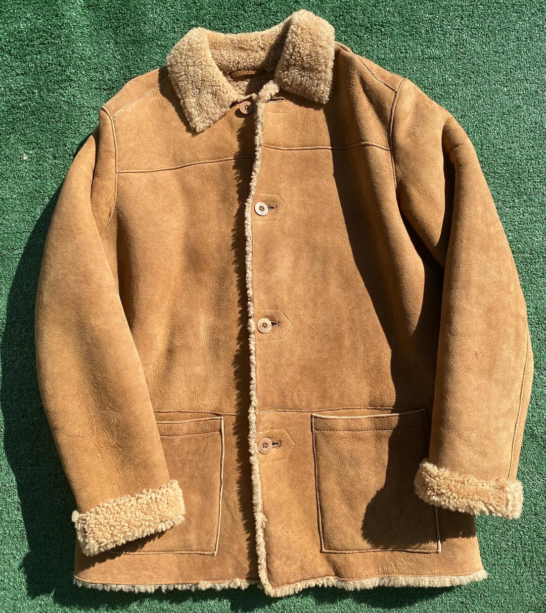 Rare VTG 90s Timberland Sherpa Lined Suede Leather Heavyweight Jacket ...