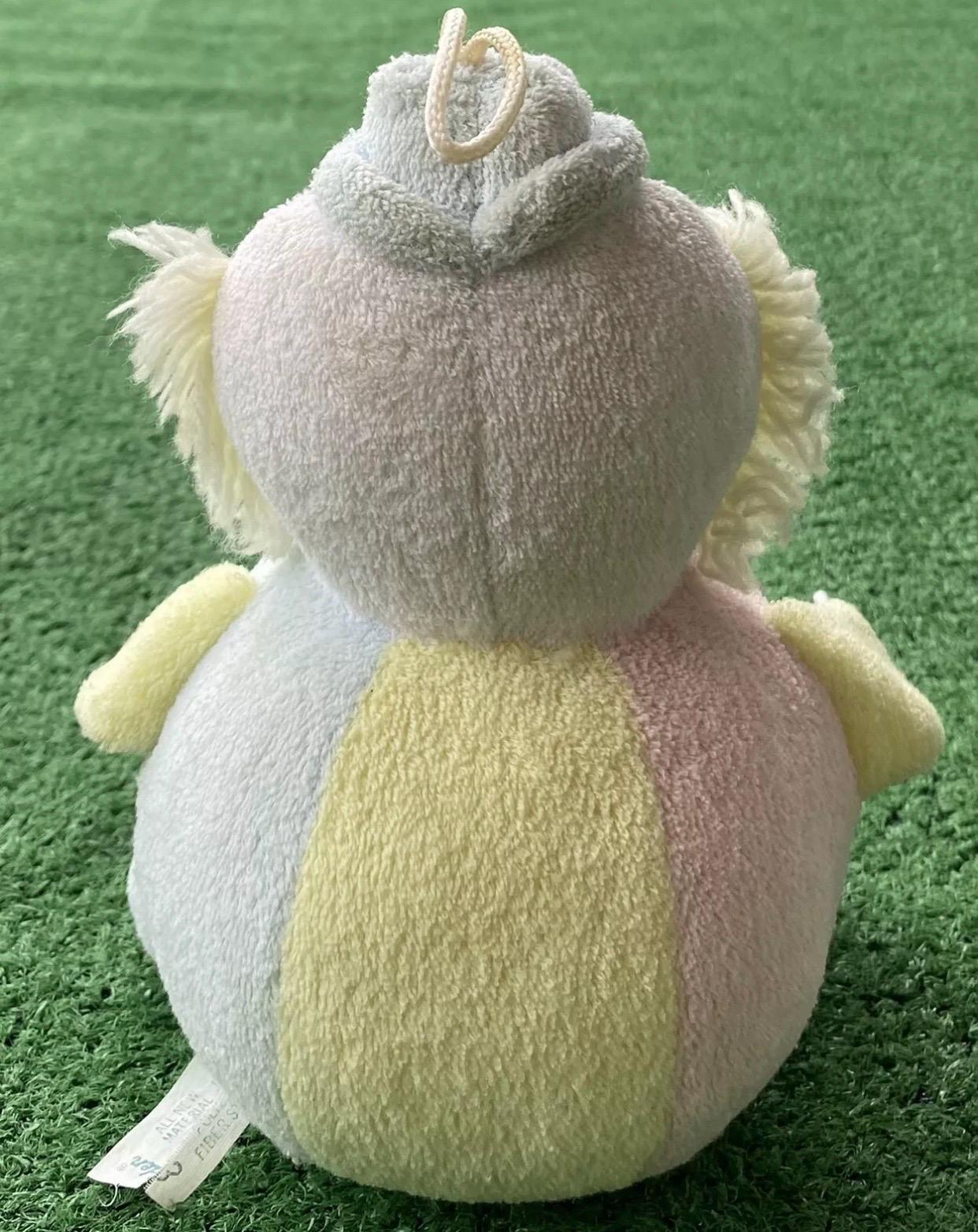 Vintage Eden Clown Baby Toy Pastel Terrycloth Rattle Plush Stuffed Ball ...