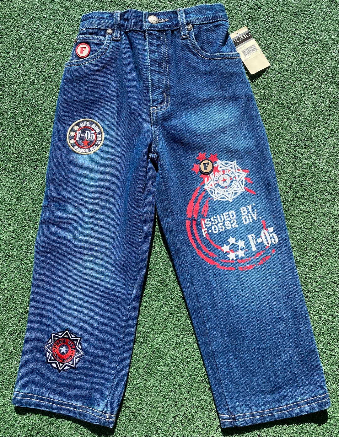 NWT Rare Vintage Fubu Embroidered Logos Denim Jeans Boys Size 4 - Etsy