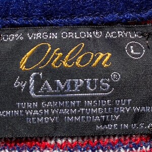 Vintage 70’s Orlon by Campus Fuzzy Argyle Sweater Vest Women’s Small ...