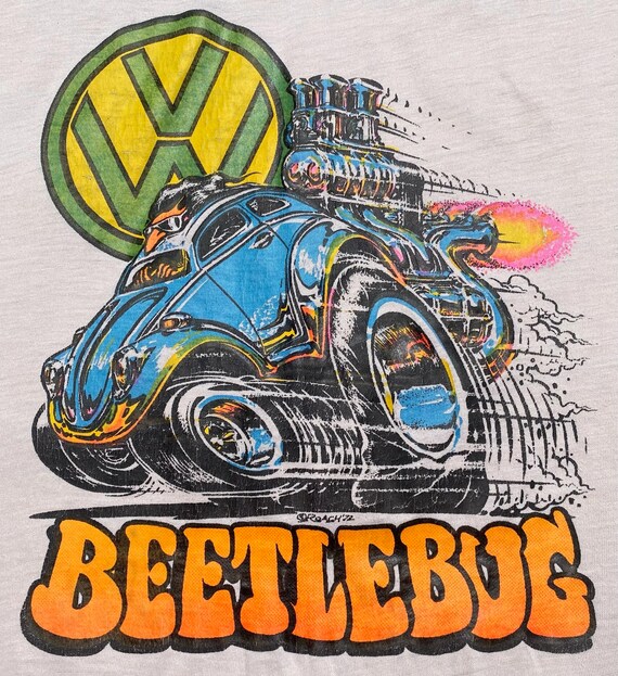 VTG 70s Volkswagen Beetle Bug Dune Buggy Hippie T-Shi… - Gem