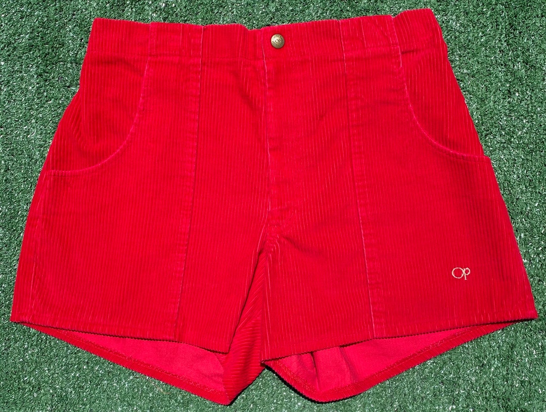 Vintage 80s OP Ocean Pacific Red Corduroy Shorts Men's Size 34 USA Made ...