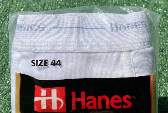 New Vintage 1993 Hanes Classics 3 Pair Full Cut White… - Gem