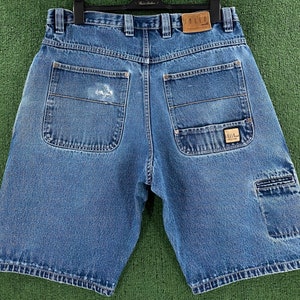 Vintage Y2K Sollo Denim Jean Distressed Shorts Jorts Mens Size 37 - Etsy