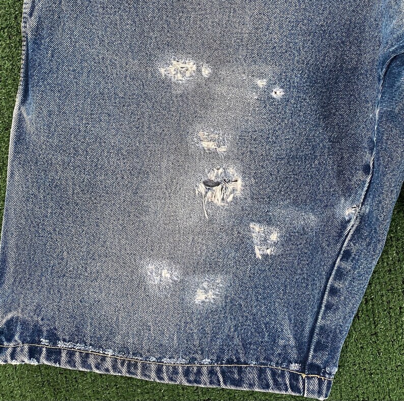 Vintage Y2K Sollo Denim Jean Distressed Shorts Jorts Mens Size 37 - Etsy