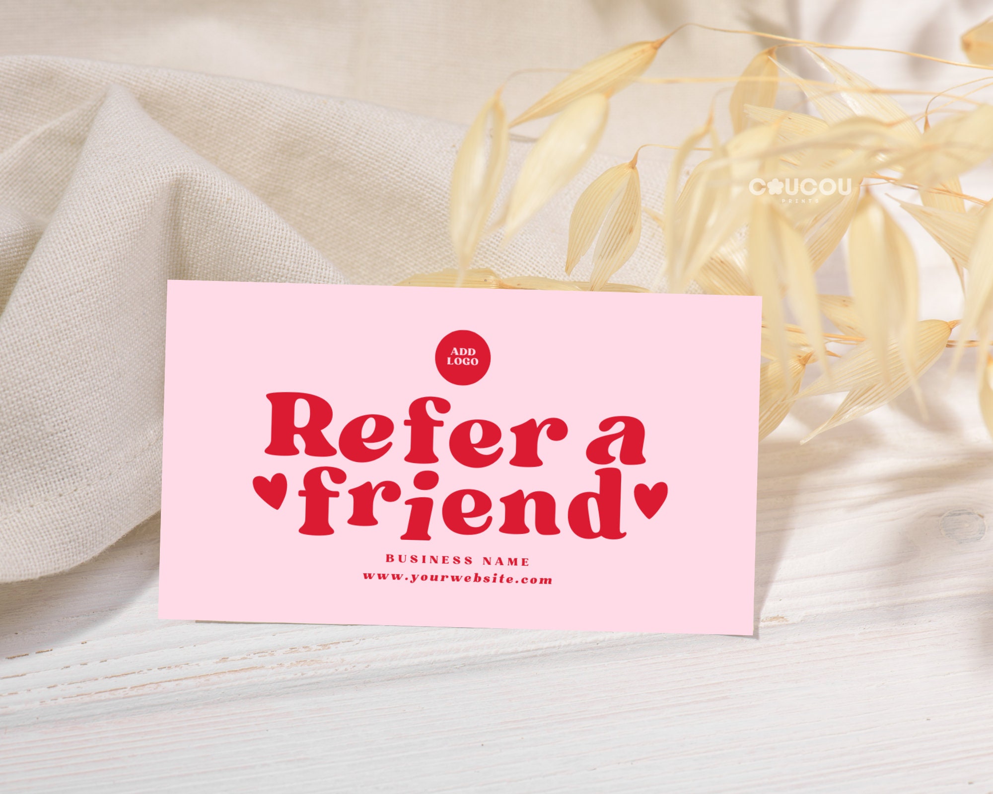 Editable Referral Card Template, Refer a Friend Template, Customer ...