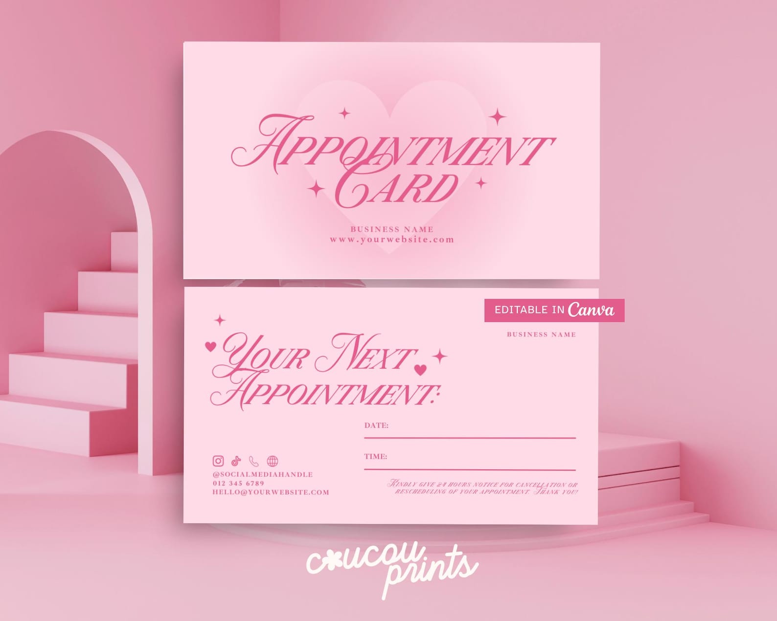Appointment Reminder Card Template, Custom Next Appointment Card Design ...