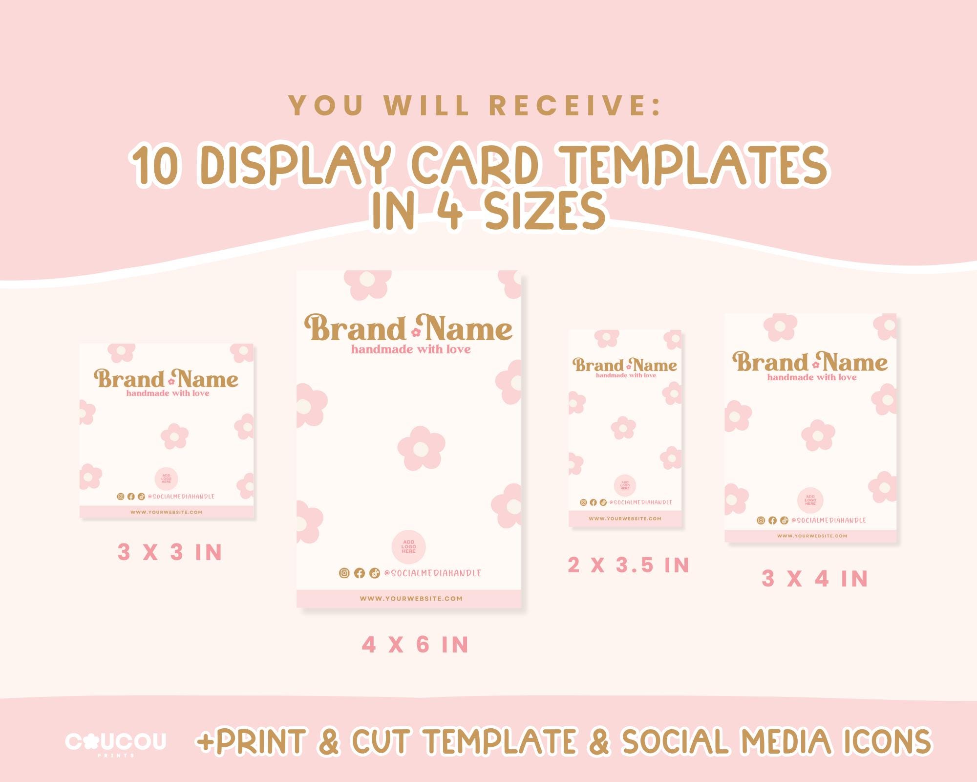 Cute Display Card Templates Canva, DIY Jewelry Product Display Cards ...