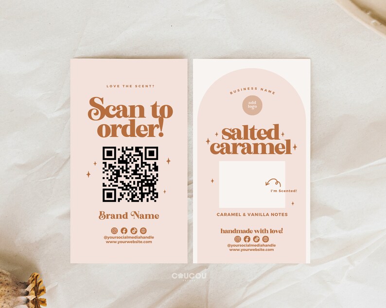 Candle Scent Sampler Card Template, Printable Candle Sample Insert ...