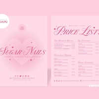 Printable Pink Business Card Template QR Code, DIY Calling Card, Modern ...