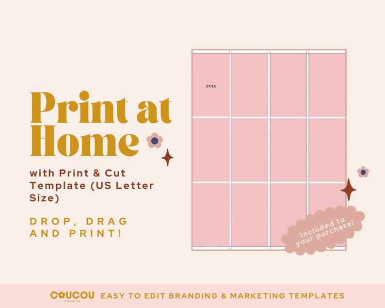 Pink Loyalty Card Template Canva, Editable Customer Punch Card ...