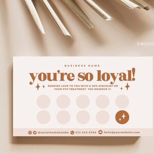 Retro Loyalty Card Template Canva, Printable Rewards Card Design, DIY ...