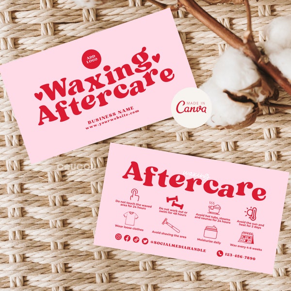 After Care Wax Card - Etsy
