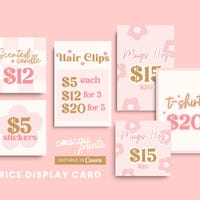 Mini Arch Pricing Signs Acrylic Market/pop up Stall Business Signs - Etsy
