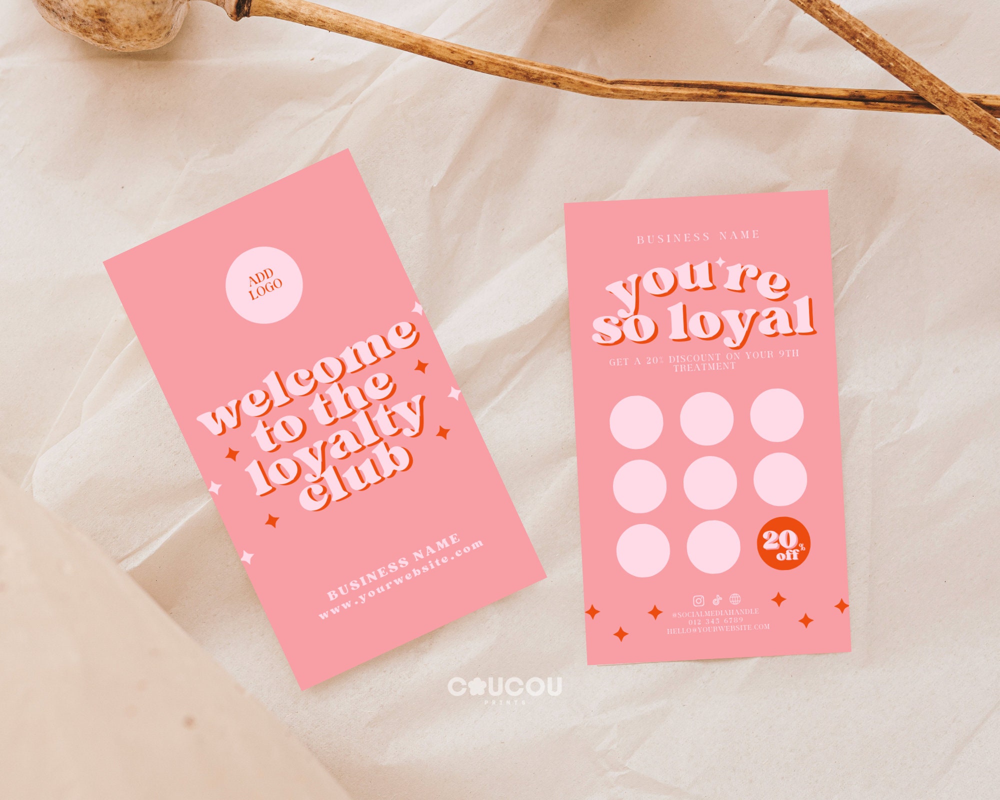 Loyalty Card Template, Editable Loyalty Rewards Card Design, Customer ...